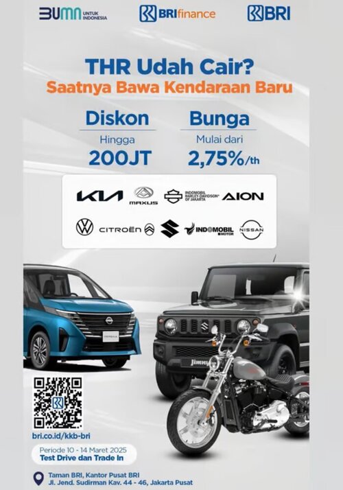 THR Cair, Kendaraan Baru Jadi Ada Dengan Promo Spesial BRI Finance ...